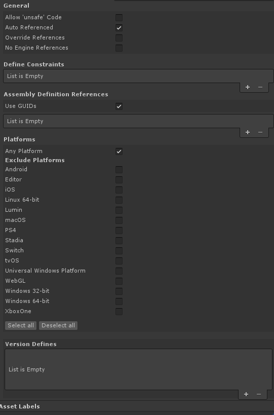 Where is the Test Assembly checkbox in 2019.3? - Unity Engine - Unity ...