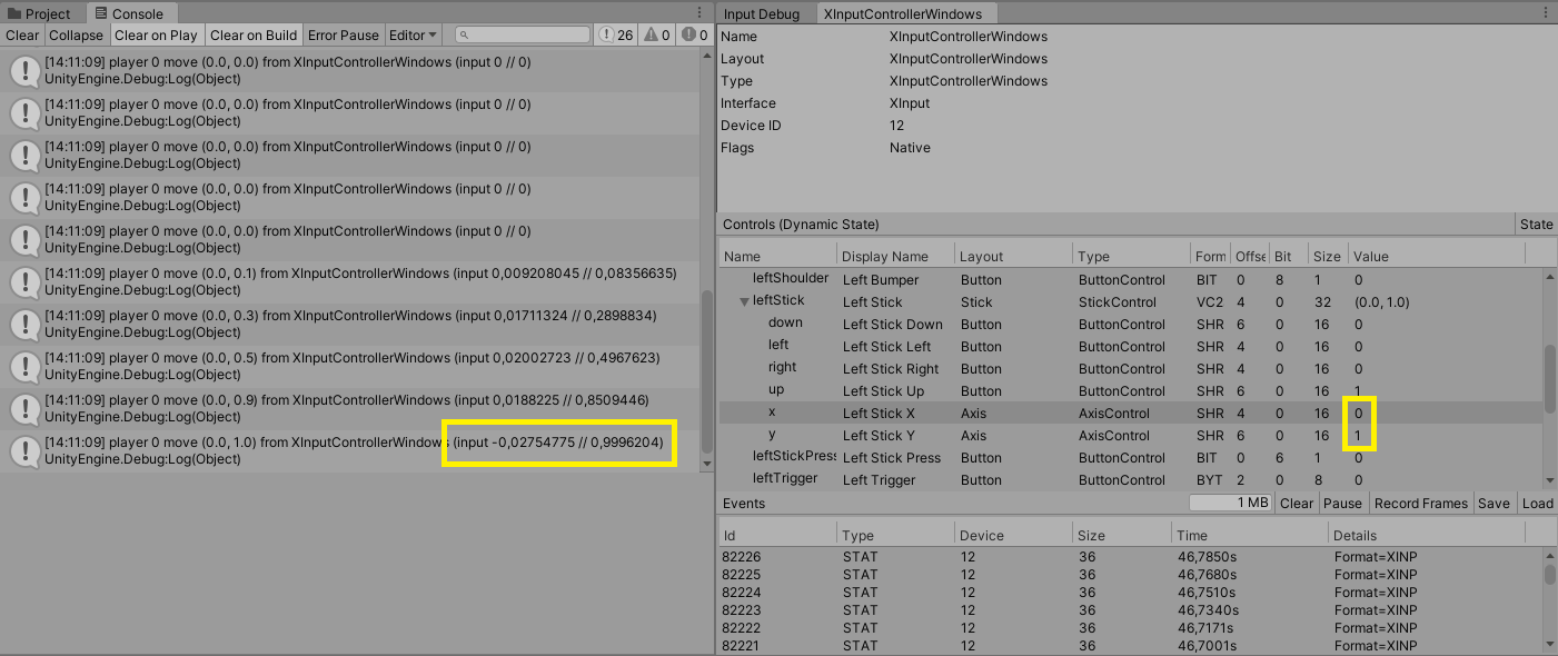 Different joystick value between InputAction.CallbackContext and the InputDebug window - Unity ...