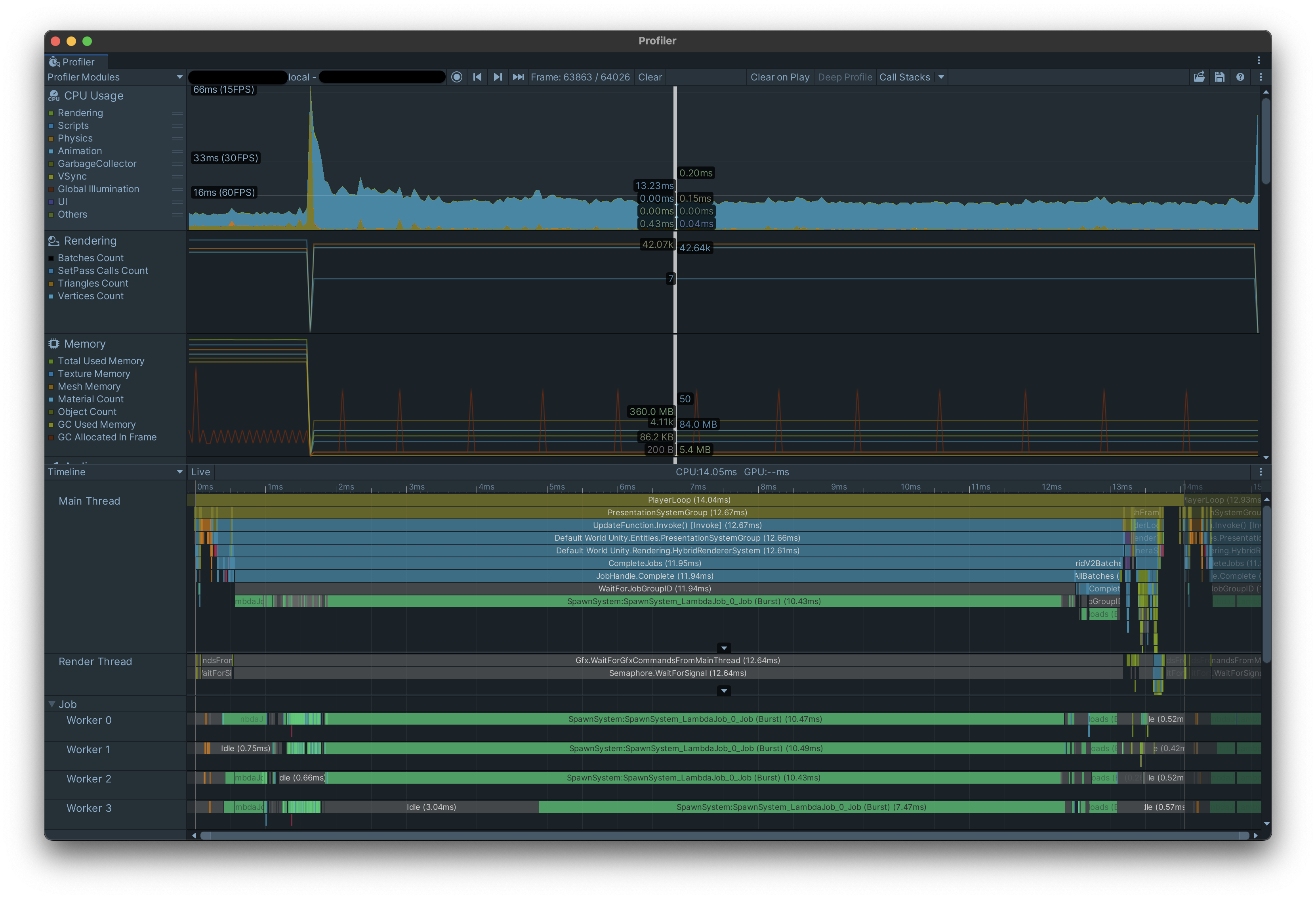 Worse performance on Standalone vs Editor with ScheduleParallel() - Unity Engine - Unity Discussions