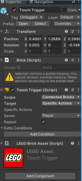 Need help with Lego microgame tutorial, "customize game" 6/11, cant add action - Questions ...