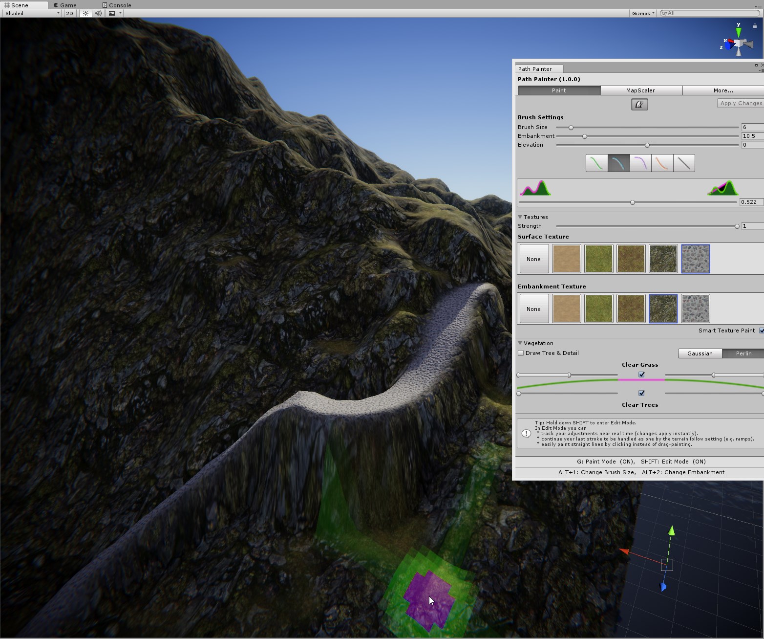 Path Painter - Paths, Ramps, Roads & River Beds for Unity Terrain ...
