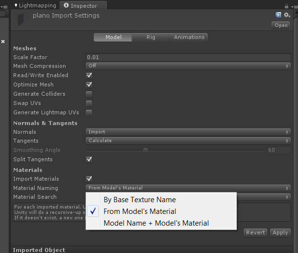 Unity renames the materials when importing the FBX files - Questions ...