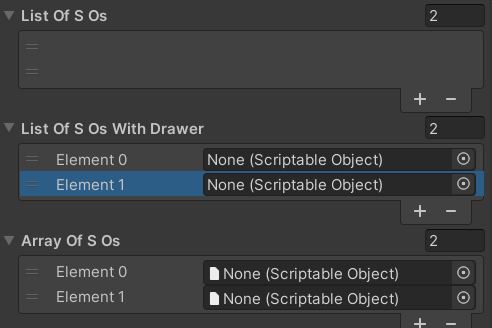 List of ScriptableObjects not drawing correctly in inspector. 2022.3.12 - Questions & Answers ...