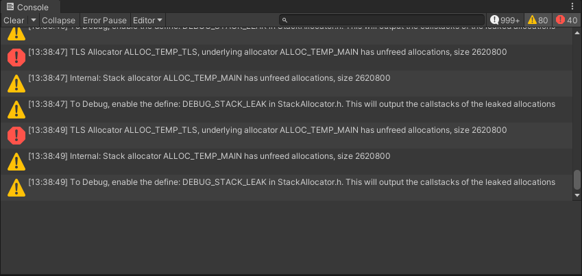 [Worker0] Trying to get RenderBuffer with invalid antiAliasing (must be ...