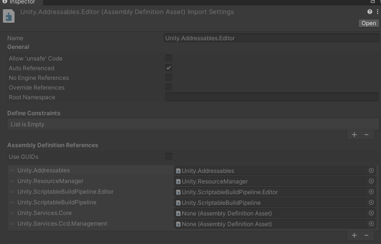 Addressable Editor Asmdef has missing Services.core references - Unity Engine - Unity Discussions