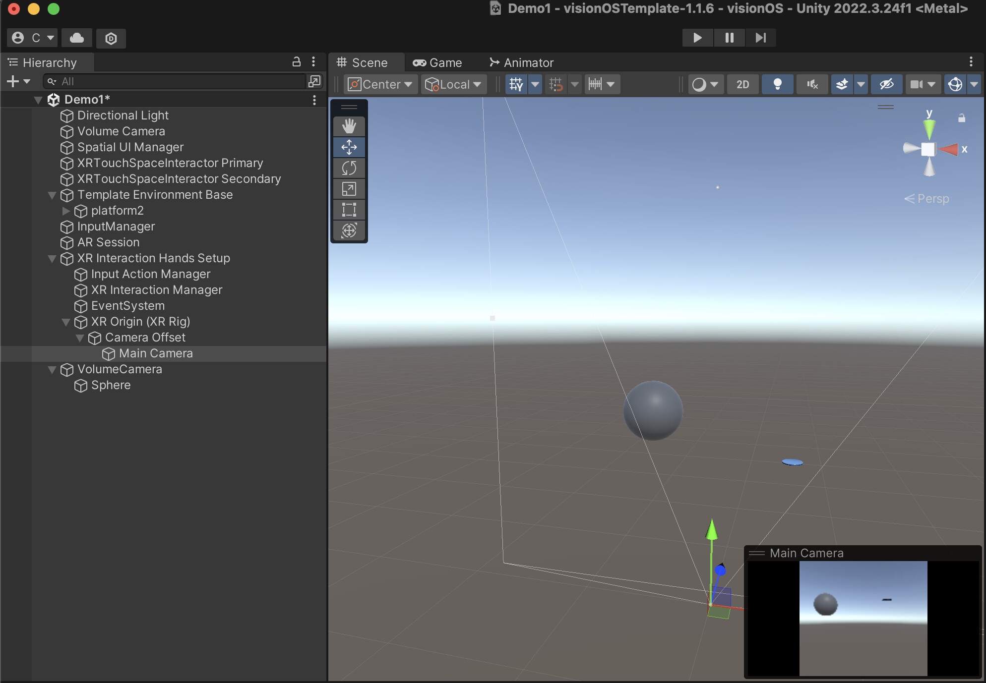 Bounded volume for UI, unbounded volume for the entire scene, but without built-in x and move ...