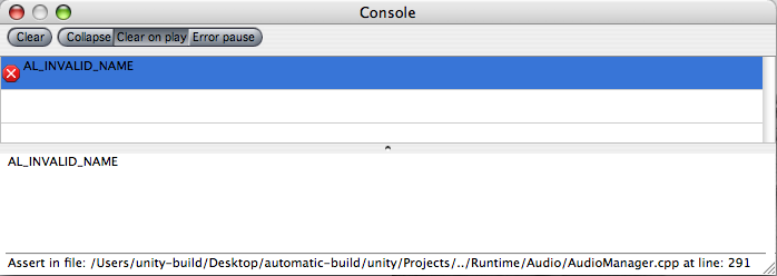 Audioerror Random Unity Engine Unity Discussions