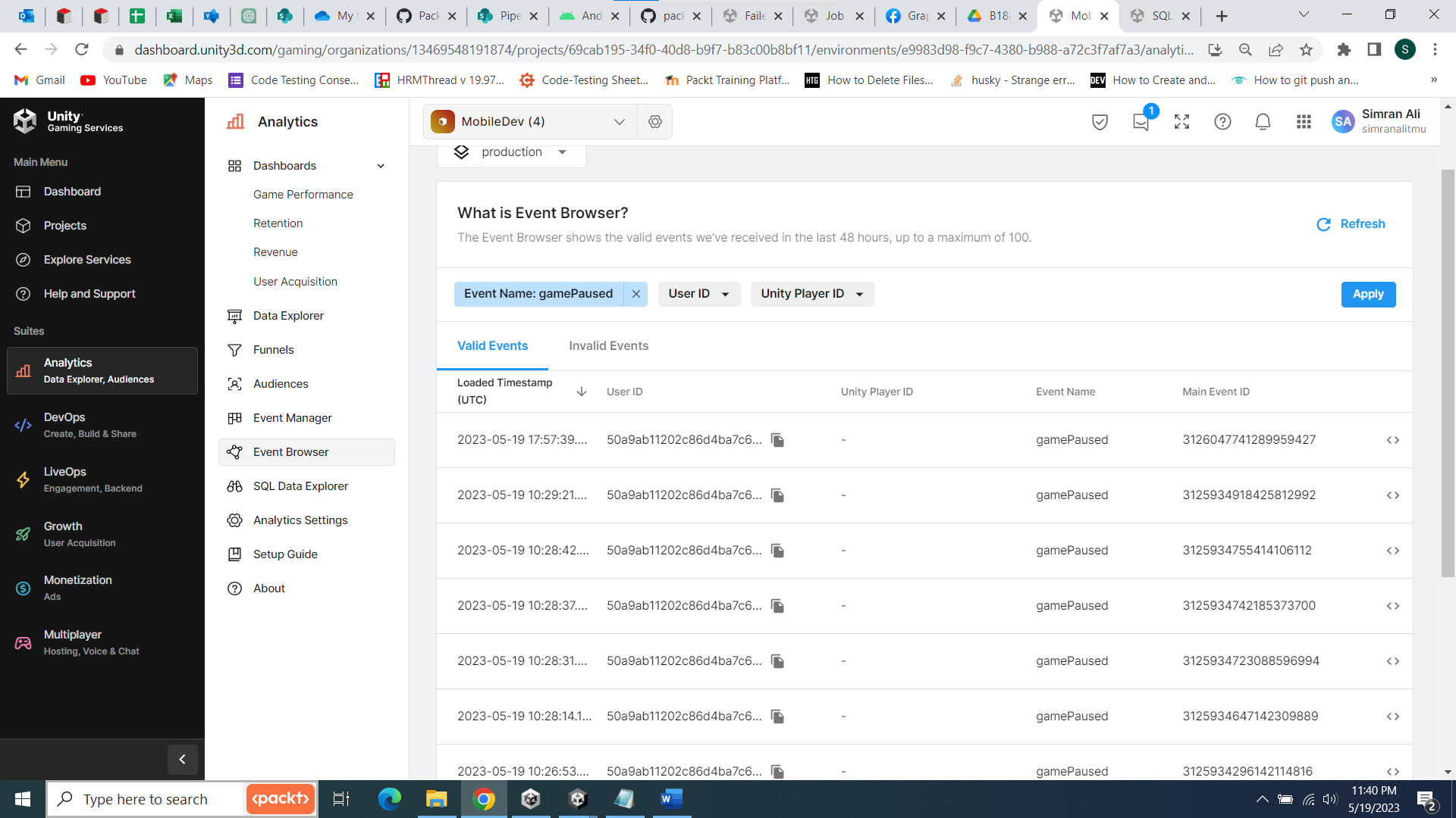 SQL Data Explorer error message "No data has been submitted for this environment" - Unity ...