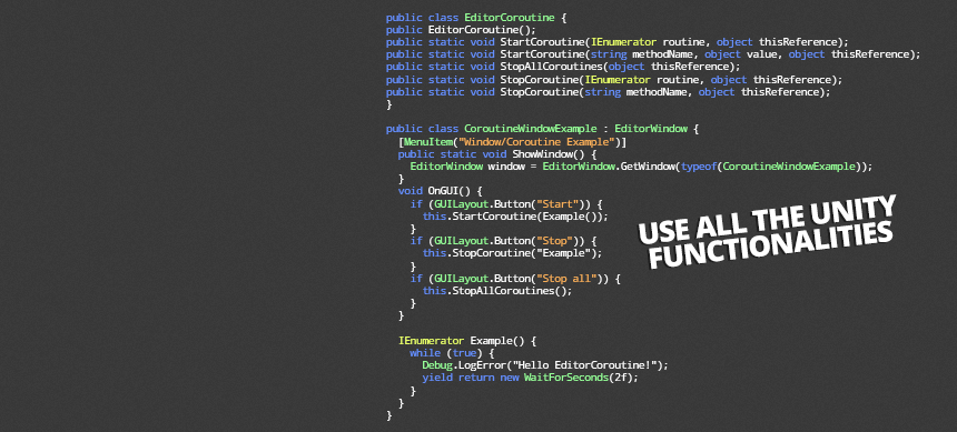 [Released] Editor Coroutines - Community Showcases - Unity Discussions