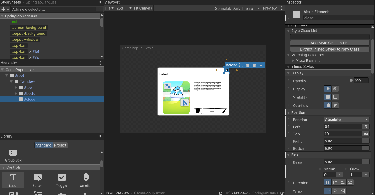 How to properly position a visual element, relative to something else - Unity Engine - Unity ...