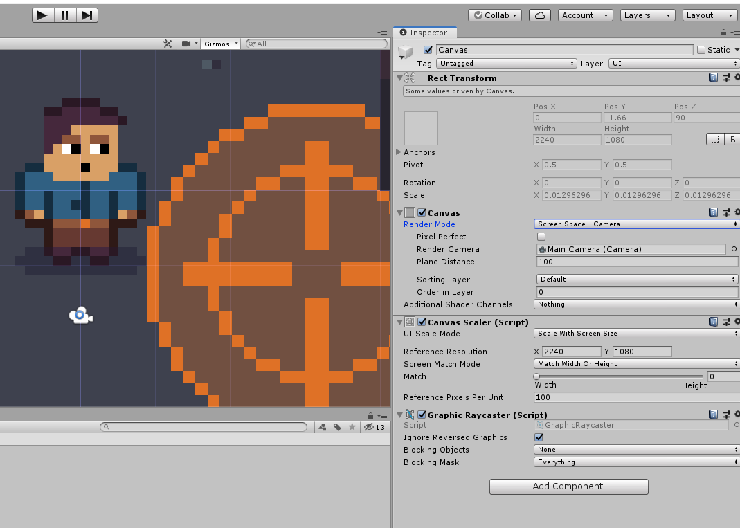 Pixel art: UI Button image pixel size is bigger than in-game - Unity Engine - Unity Discussions