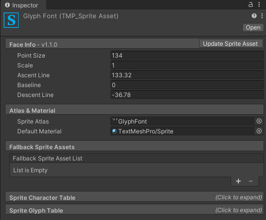 TMPro Recognizing Sprite Asset But Rendering as Invisible and Throwing ...