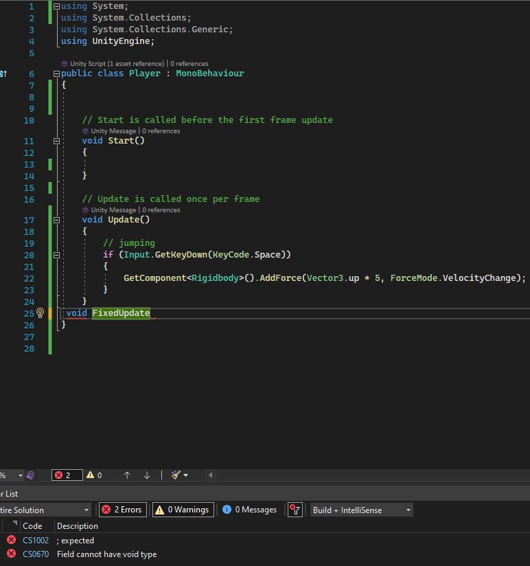 Needing A Little Help With Void Fixedupdate Thingie Unity Engine Unity Discussions