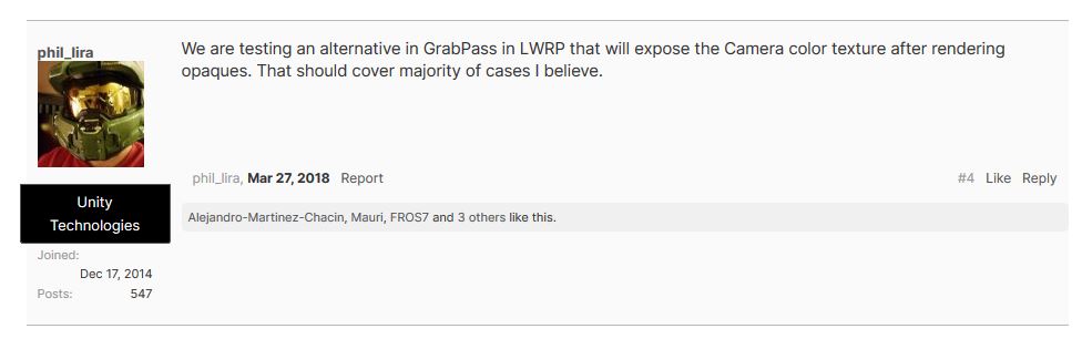 Built-In GrabPass (per object scene color) for URP - Unity Engine ... Built-In GrabPass (per object scene color) for URP - Unity Engine ...