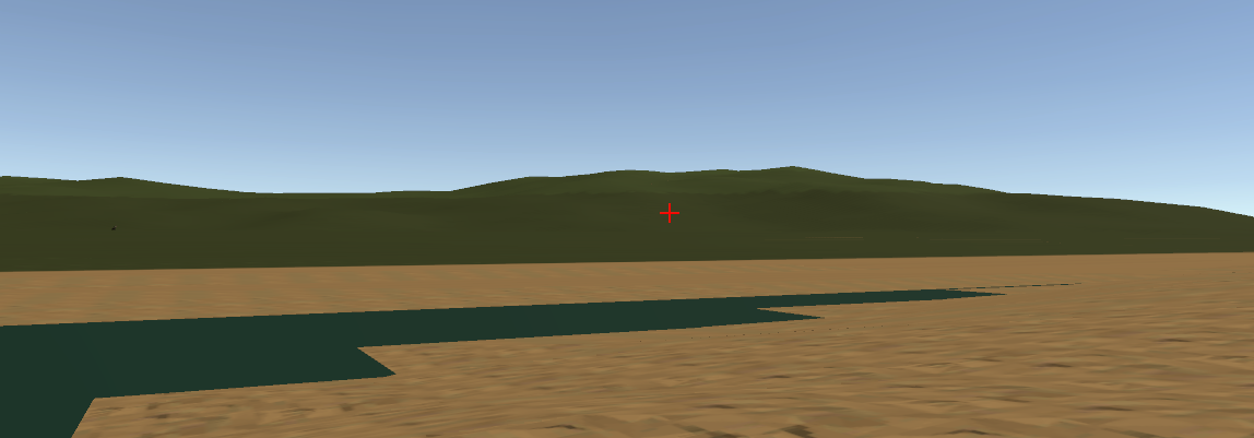 Objects at the far clipping plane visible at the sides of the screen ...