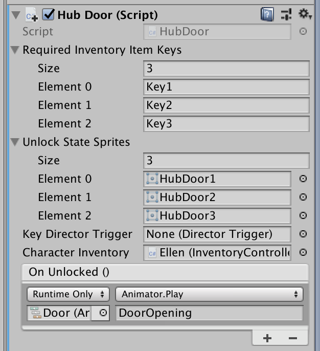 HubDoor in 2D Game kit- Trying to make a door open after collecting 3 ...