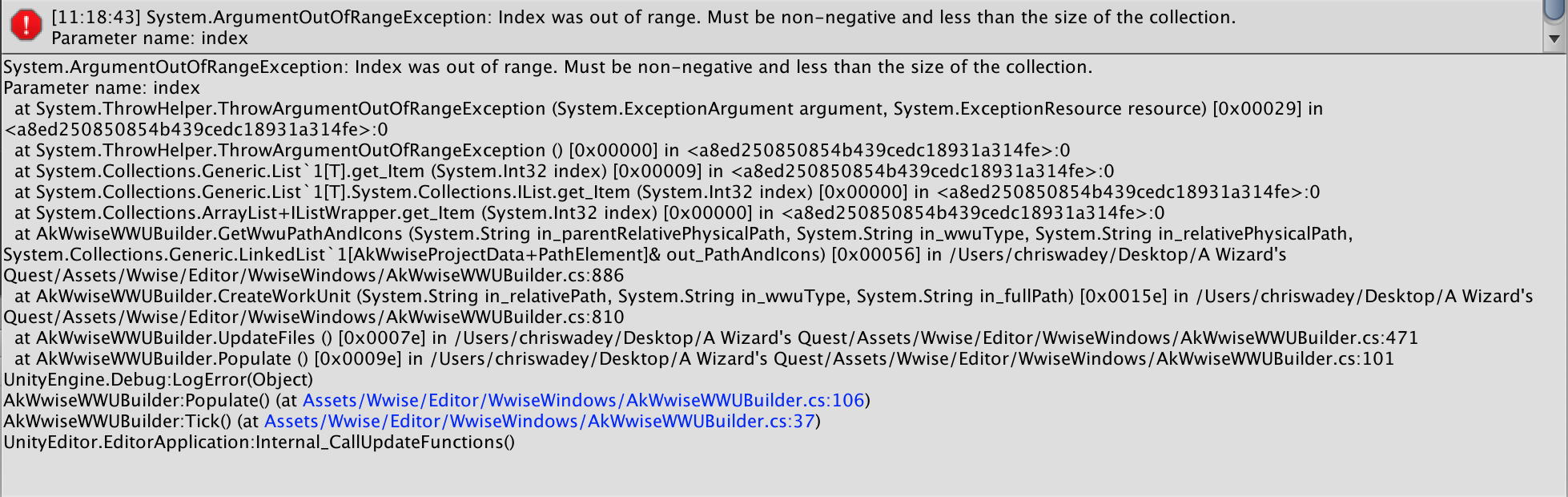 Wwise index bug. - Unity Engine - Unity Discussions