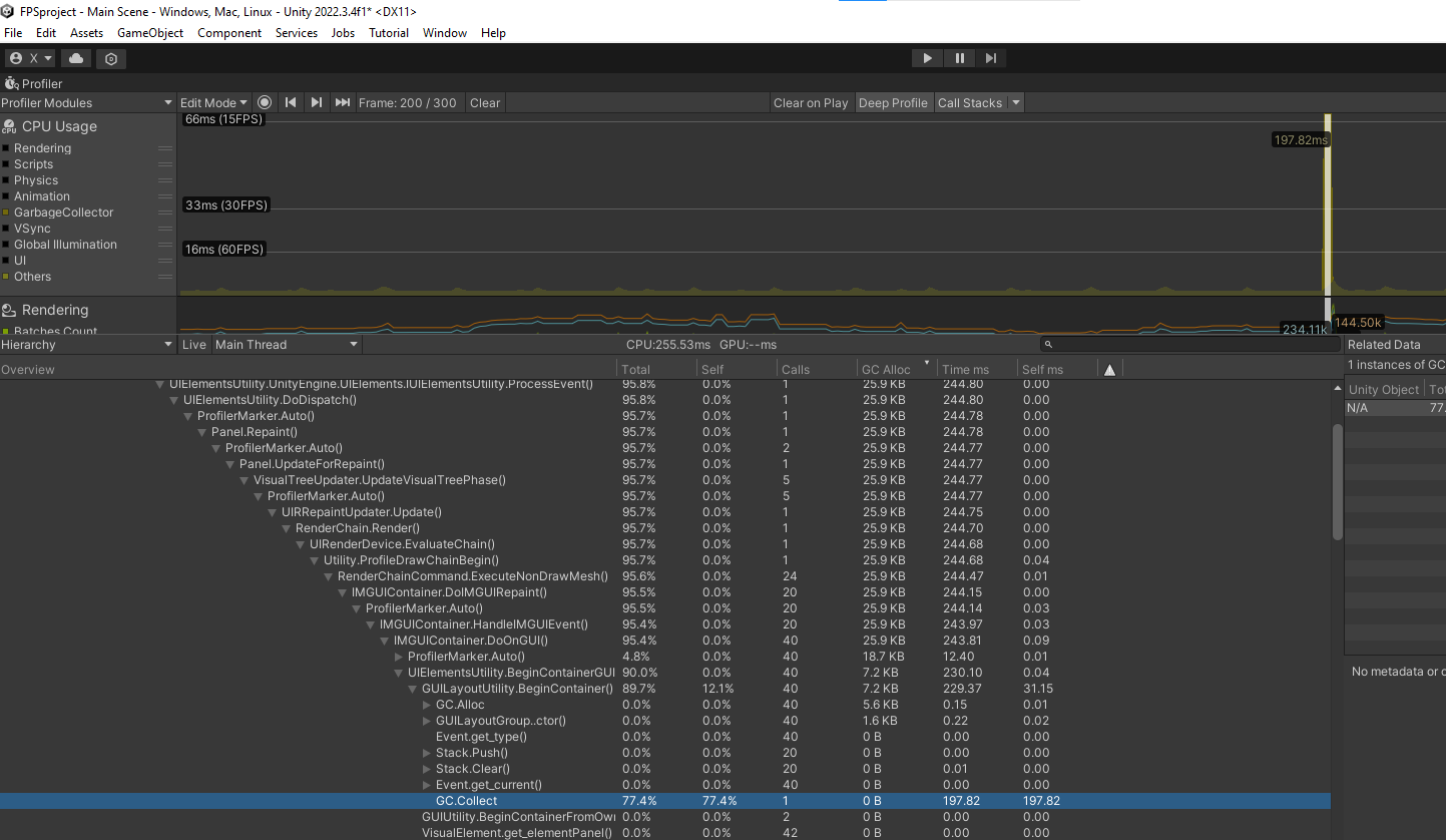 What causes an increase in editor GUI garbage collection? - Questions & Answers - Unity Discussions