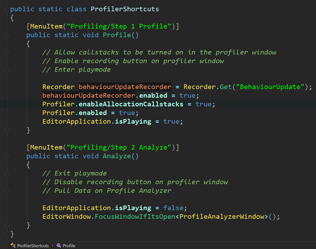 Automate Back And Forth Between Profiler And Profile Analyzer Unity Engine Unity Discussions