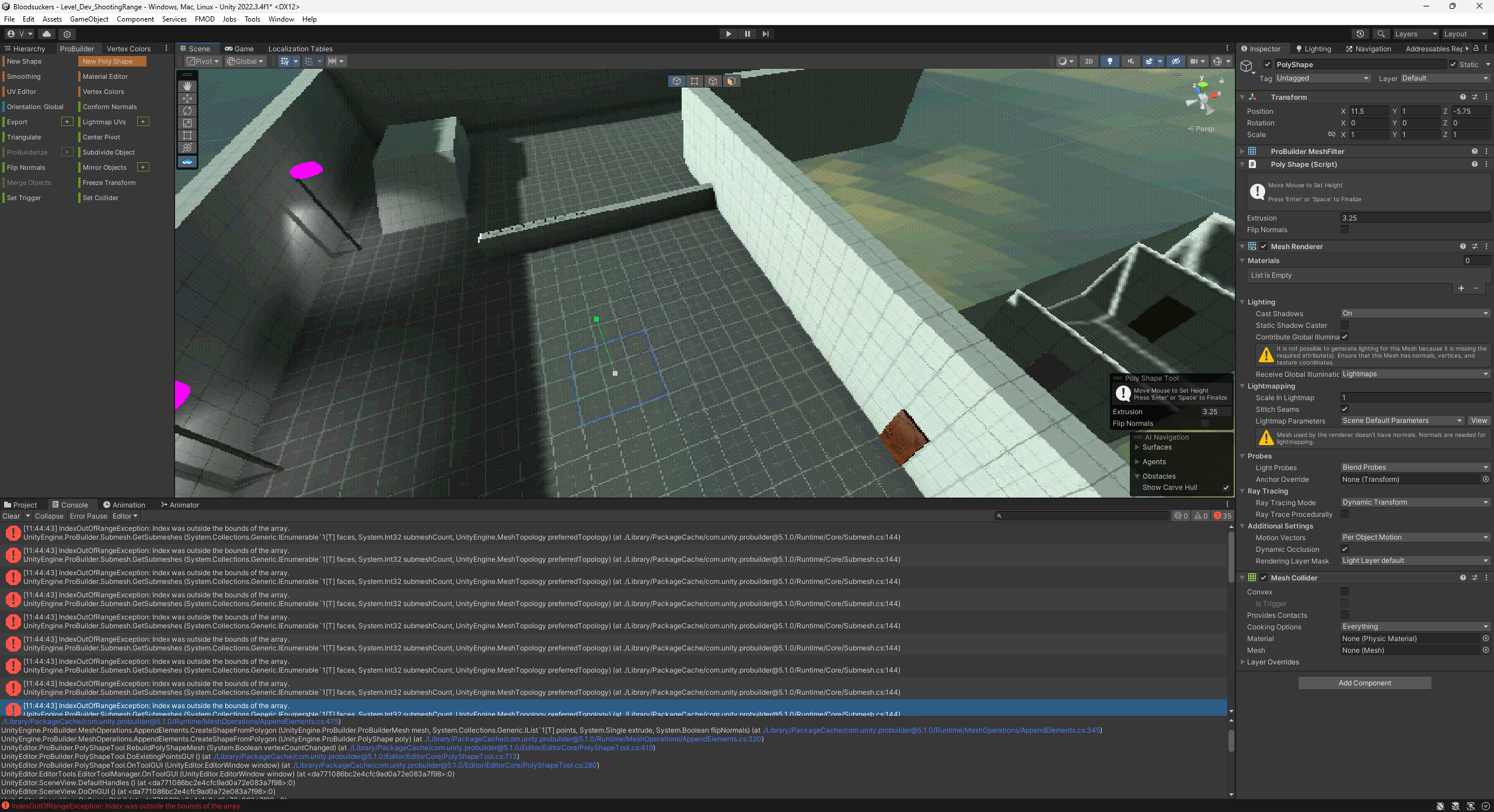 Probuilder 510 Error When Creating New Polyshape Unity Engine Unity Discussions 