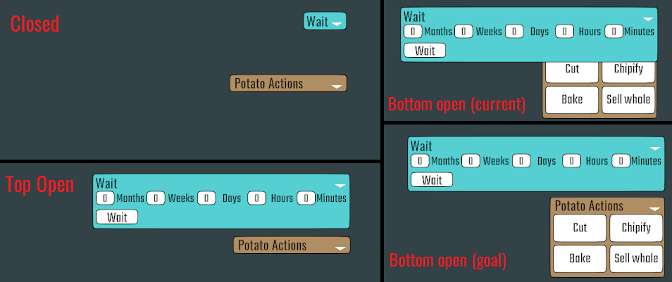 Animated collapsible window with drop-down button works, but im having ...
