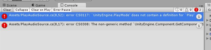 What is the original PlayAudioSource.cs and AudioSource.cs code? - Questions & Answers - Unity ...