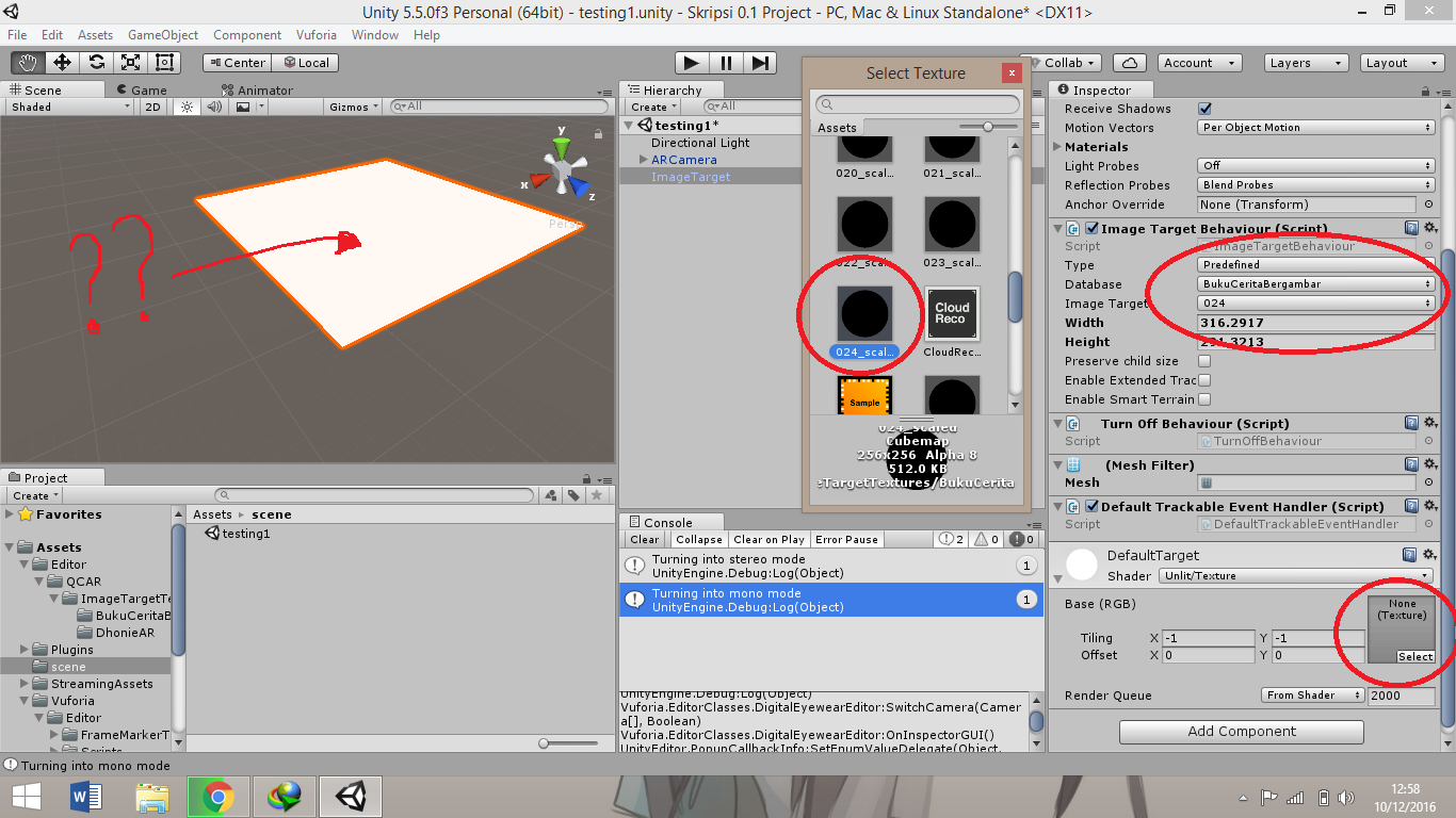 image target don't have texture but can be detected - Questions ...