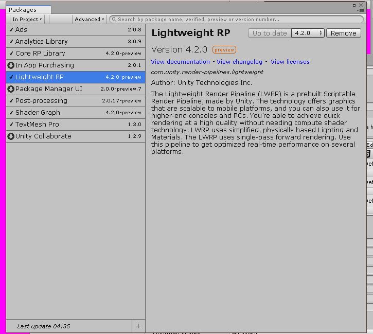 Lightweight Render Pipeline Turns Entire Scene Pink Including Skybox Questions And Answers