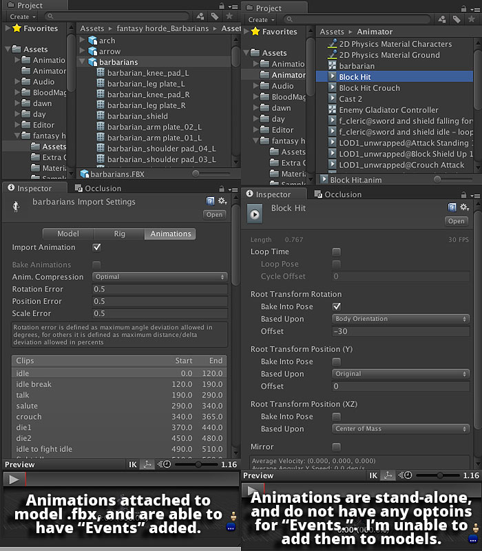 Animation Events on Mixamo (non-"imported") animations? - Unity Engine - Unity Discussions