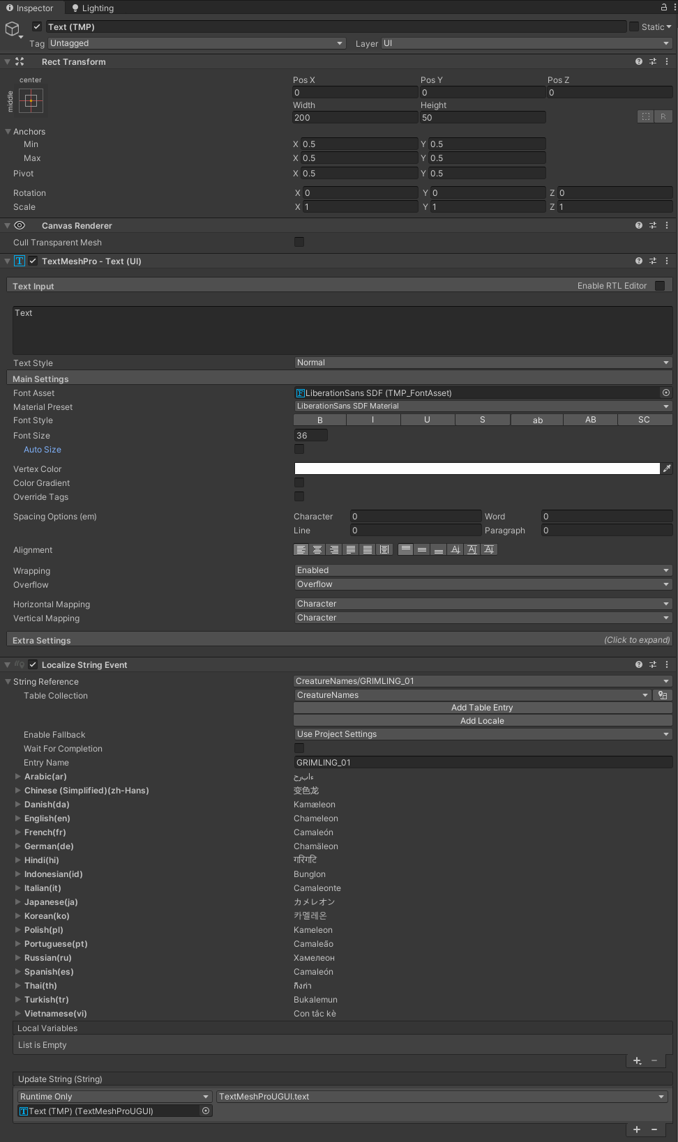 Localize String Event Not Happening On Start Unity Engine Unity Discussions