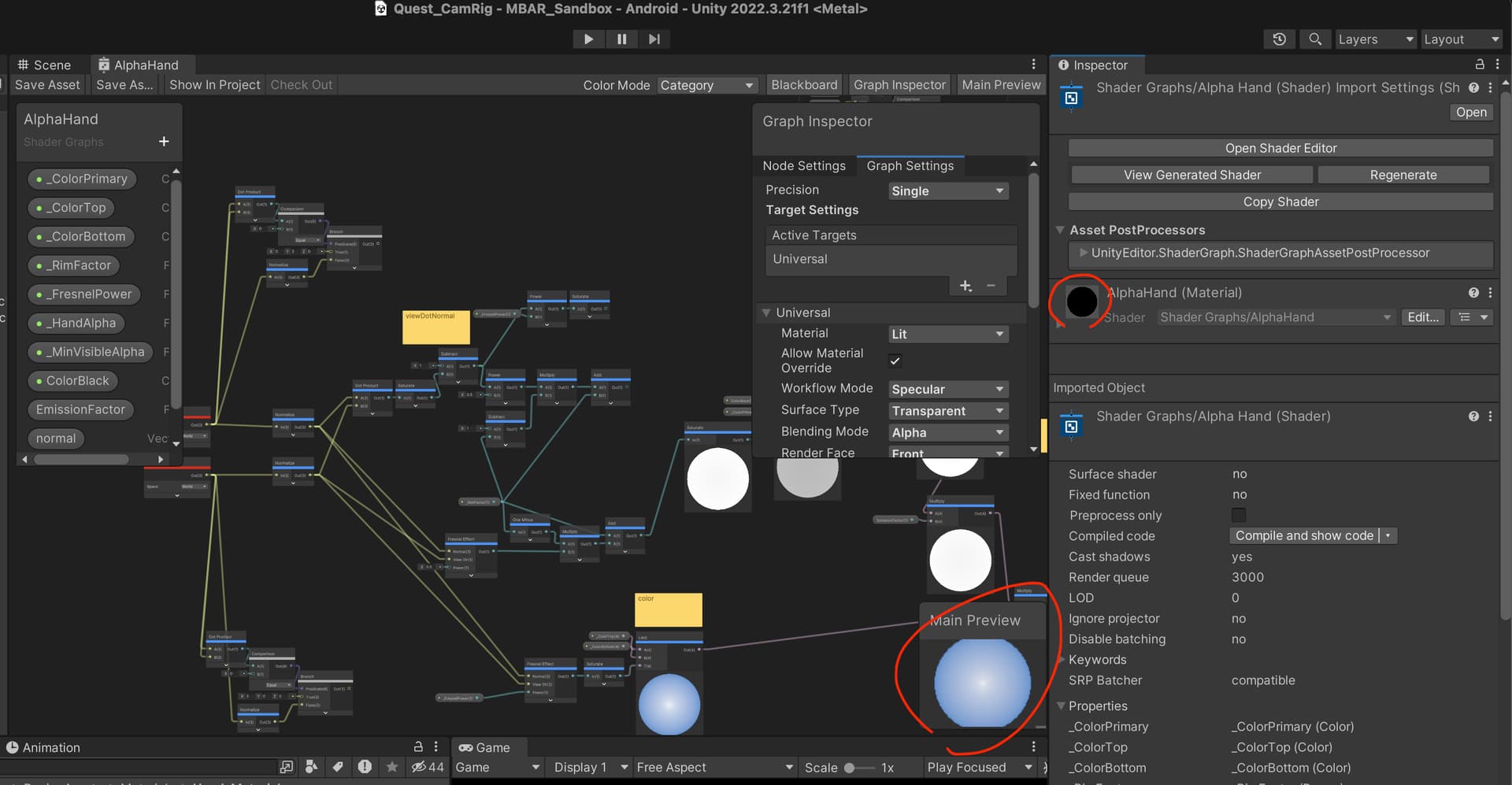 Discrepancies between shadergrpah preview and the inspector preview - Questions & Answers ...
