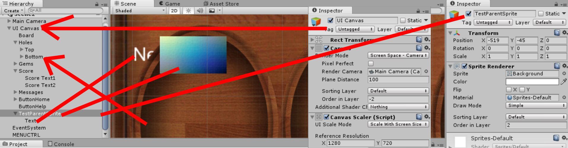 Cannot get UI text to be infront of 2d sprite - Unity Engine - Unity Discussions