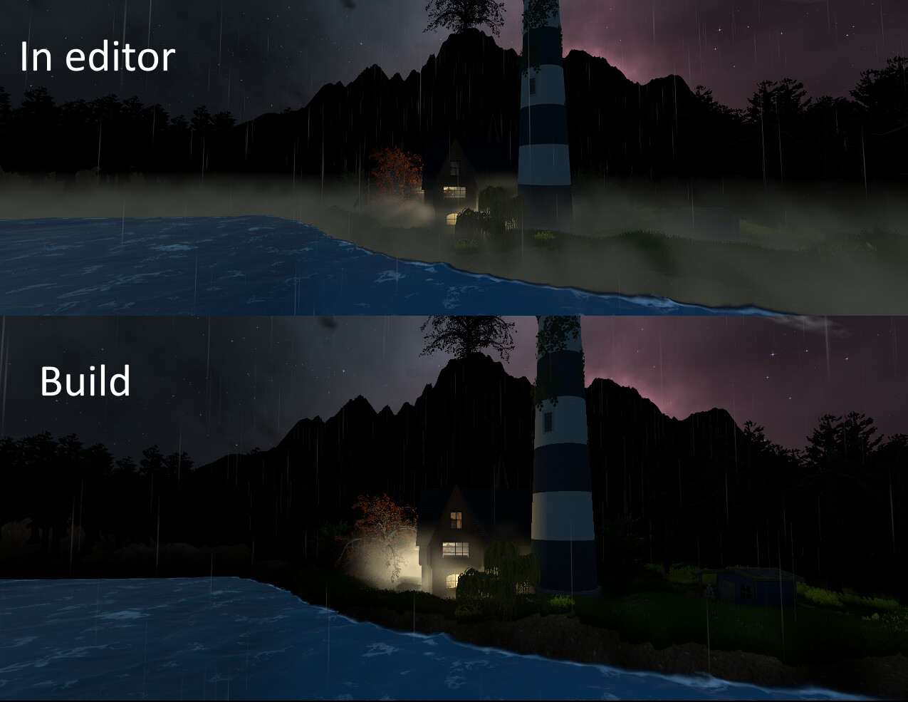 Aura 2 fog working in editor but not visible in build. Help. - Unity ...
