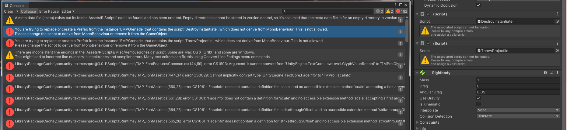 Missing Scripts that are actually there after unity update - Unity ...