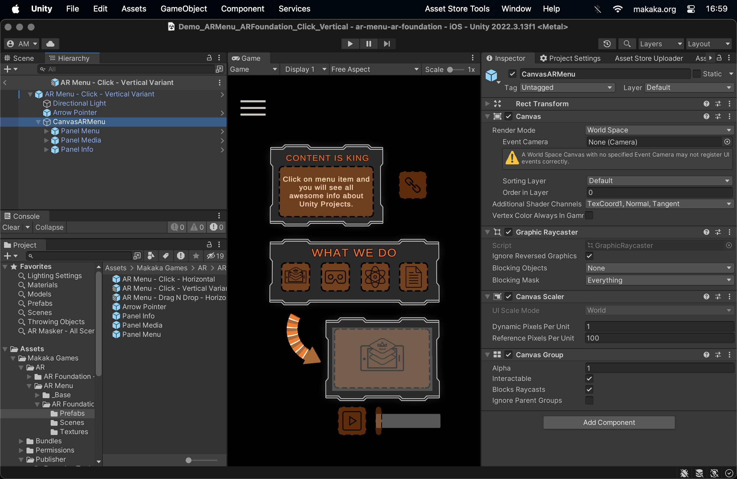 Hitbox of UI button rendered on tracked image is on a specific place of the screen - Unity ...