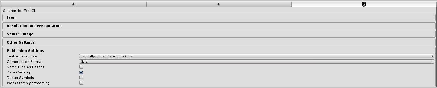 Memory Size field in WEBGL Player settings missing - Unity Engine ... Memory Size field in WEBGL Player settings missing - Unity Engine ...