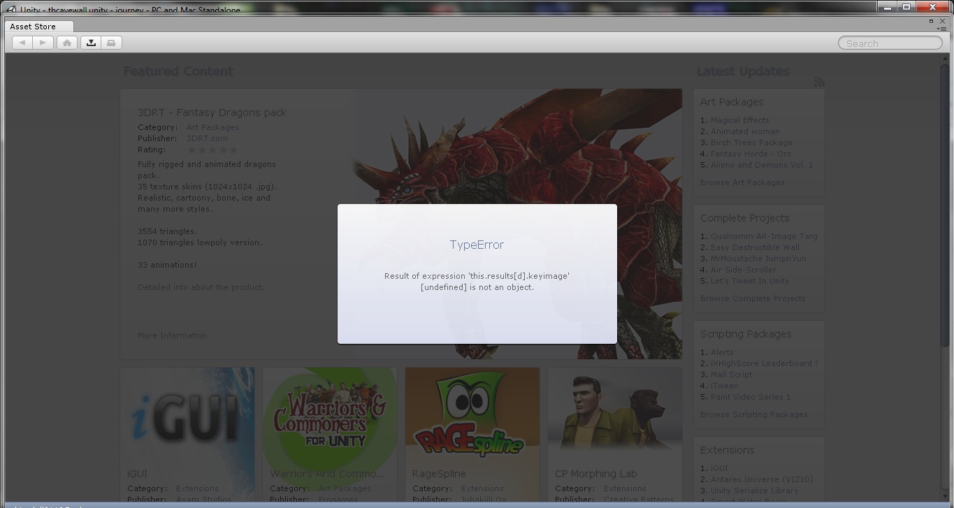 Asset Store Error - Unity Engine - Unity Discussions