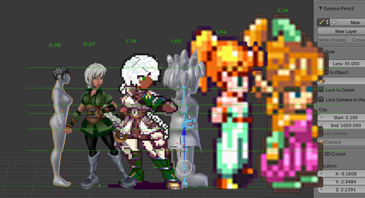 Feedback requested on proportions for 3D converted from Classic 2D RPGs ...