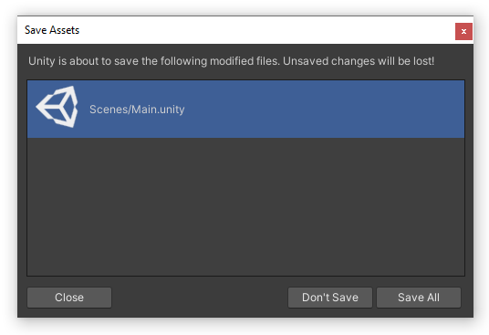 SaveAssets Window - Unity Engine - Unity Discussions