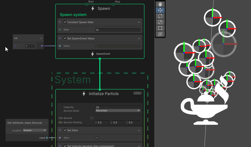 Unity Visual Effect Graph Set Spawn Event Age Alive Alpha Unity Engine Unity Discussions