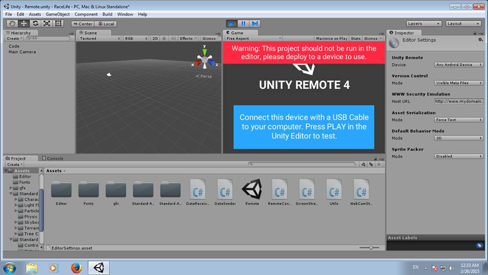 Unity Remote Mobile Screen And Editor Screen Are Having Problem Questions And Answers Unity 1097