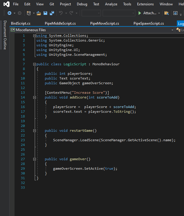 Making A Function That Speeds Up My Flappy Bird Tutorial Every 25 Pipes Unity Engine Unity 