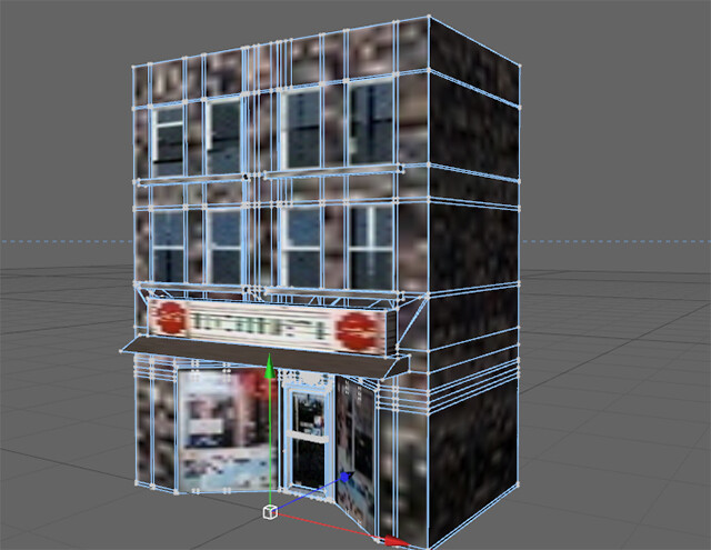 Low Poly FBX Luncheonette Building Facade Model Available at 3D Model ...