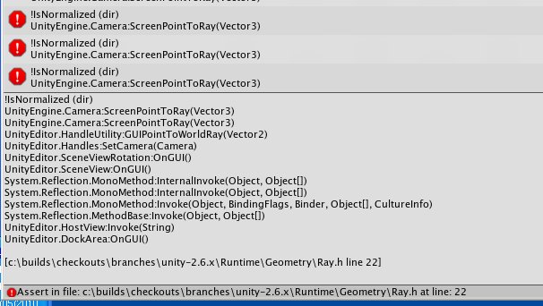 Getting this error - !IsNormalised(dir) - Solved - Unity Engine - Unity Discussions