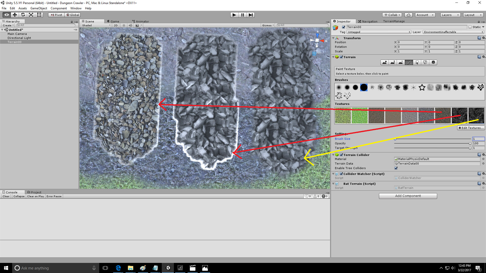 Terrain Texture Glossy Edge at Intersection - Unity Engine - Unity Discussions