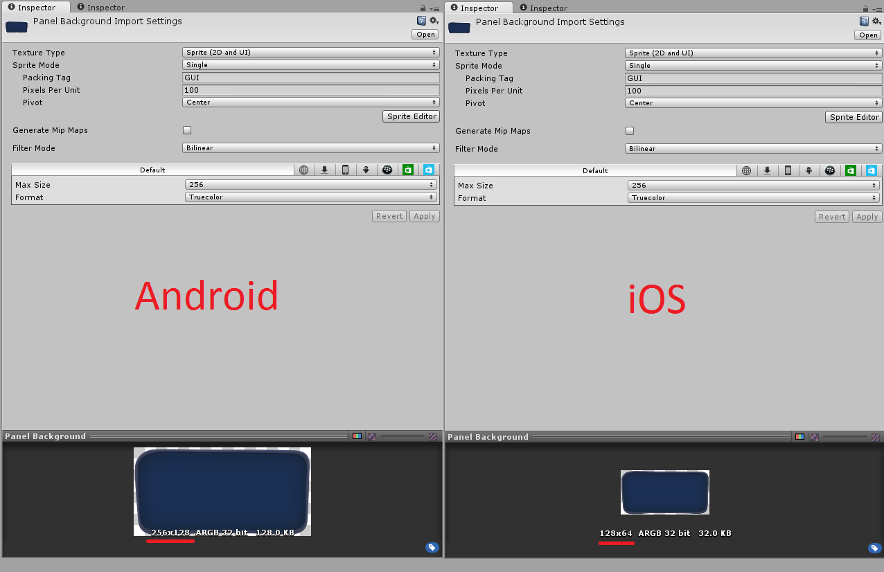 Textures Importing At Wrong Size In Ios Questions And Answers Unity Discussions
