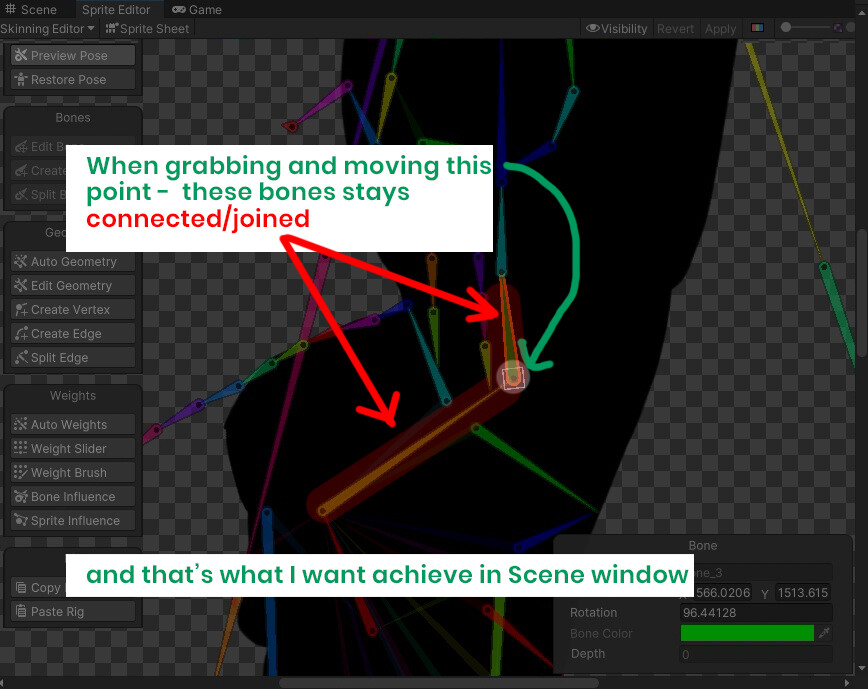 How to prevent 2D bones from sliding apart? (Scene View) - Unity Engine ...