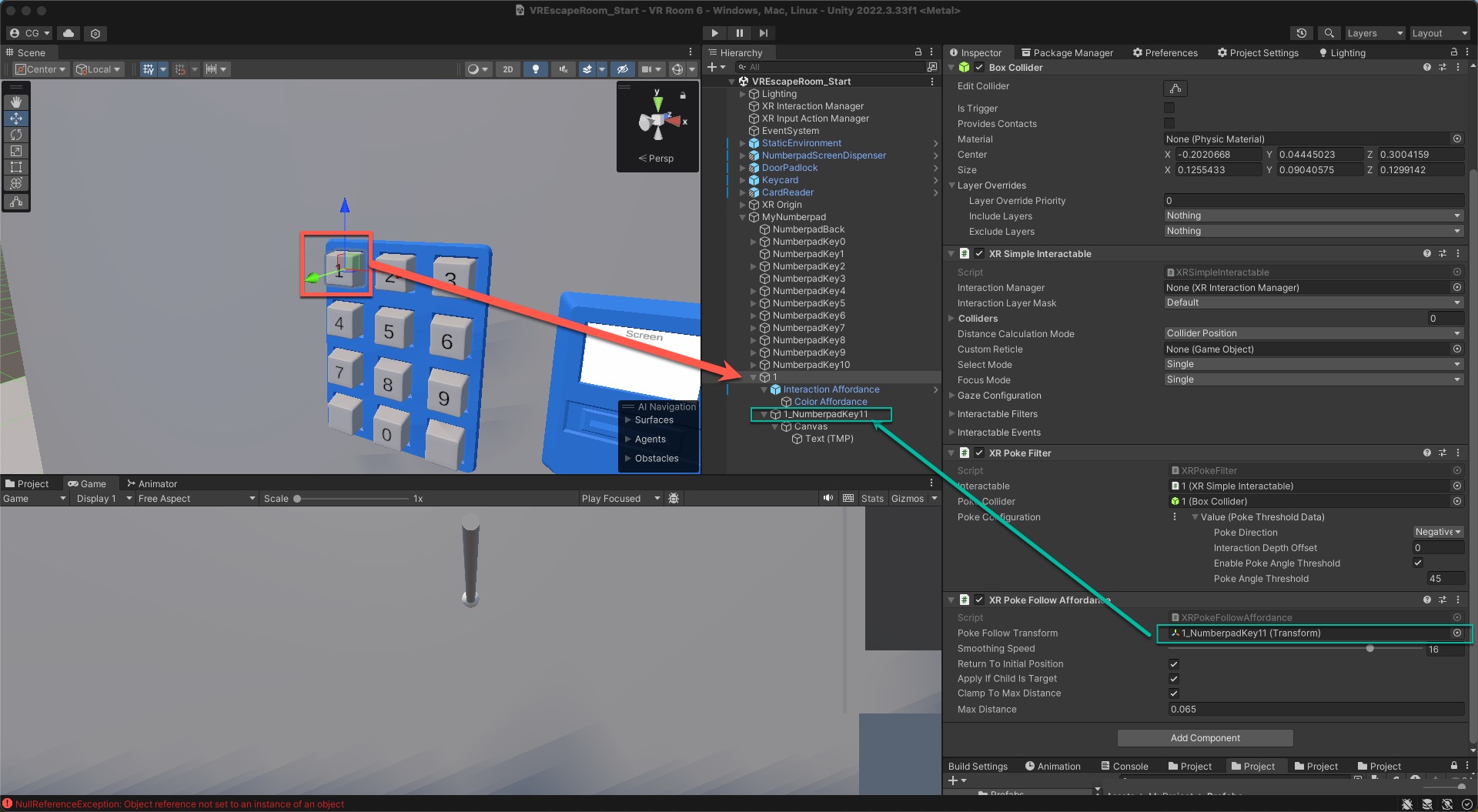How to apply the push button example in xr interactive toolkit 2.5.4 correctly? - Unity Engine ...