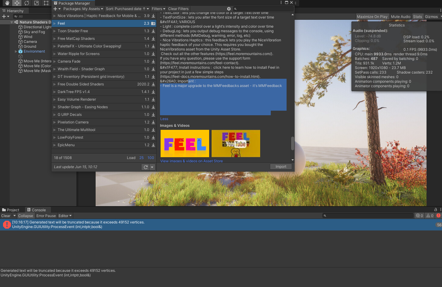 Generated text will be truncated because it exceeds 49152 vertices. - Unity Engine - Unity ...