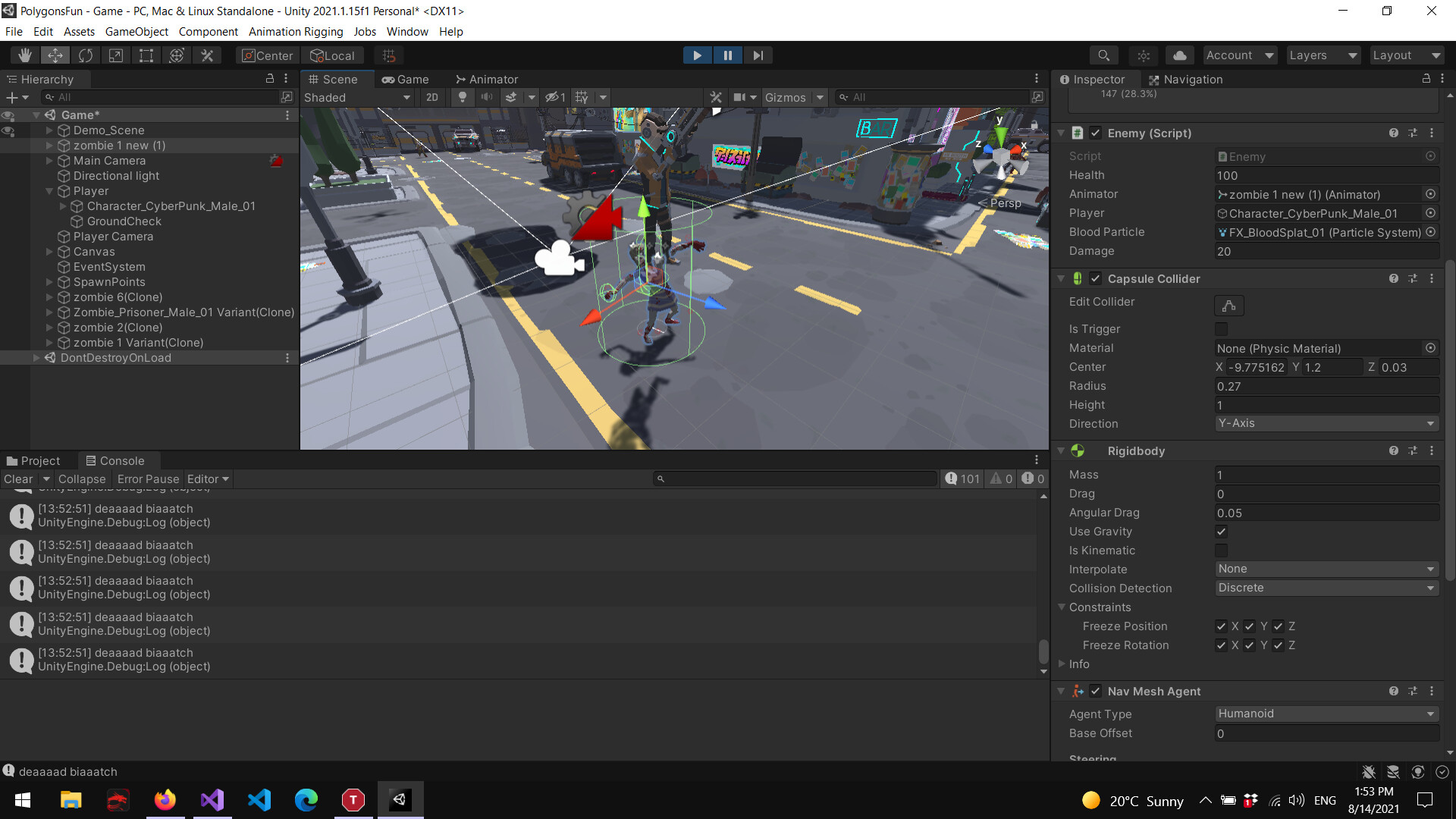 Enemy collider pushes player collider on top of it - Unity Engine ...
